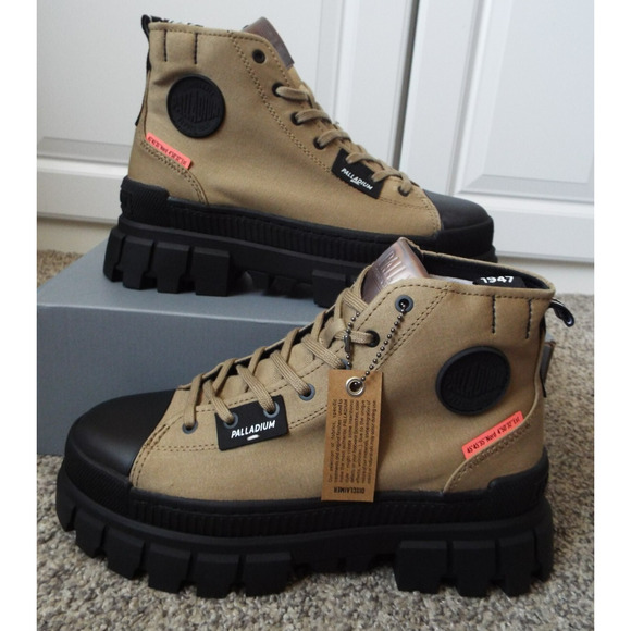 Palladium | Shoes | Palladium Boots Womens 9 Tan Revolt Hi Top Chunky ...